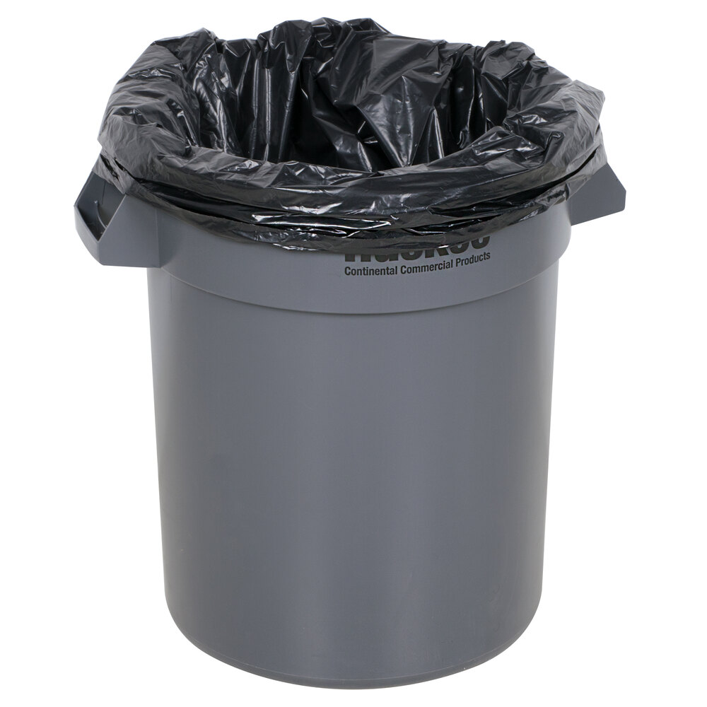 Continental 2000GY Huskee Gray 20 Gallon Trash Can