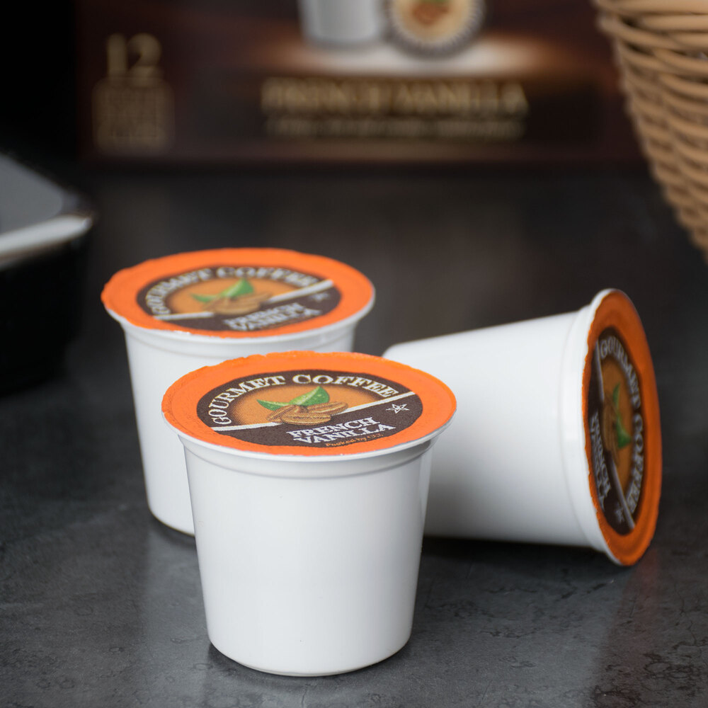 Caffe de Aroma French Vanilla Coffee Single Serve Cups - 12/Box