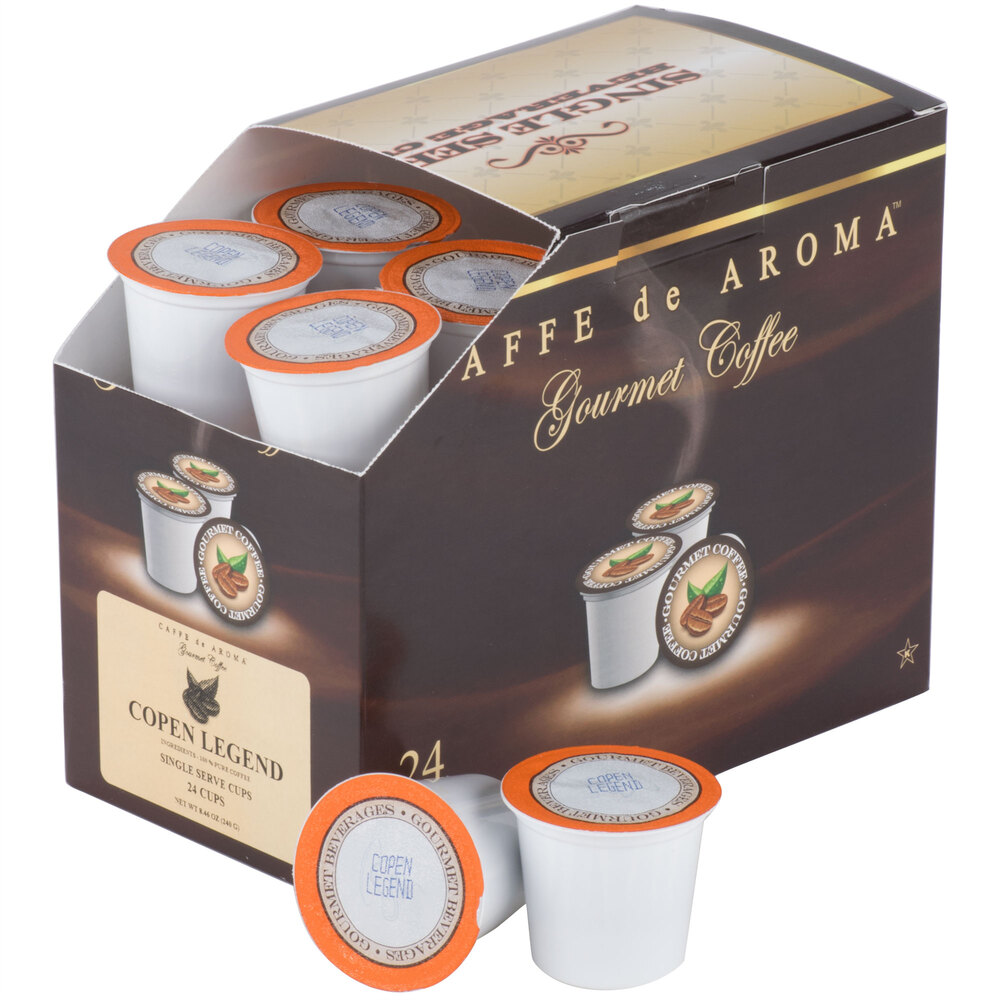 Caffe de Aroma Copen Legend Coffee Single Serve Cups - 24/Box