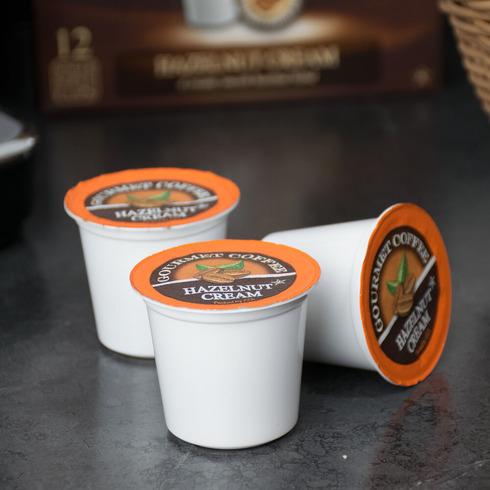Caffe de Aroma Hazelnut Cream Coffee Single Serve Cups - 12/Box