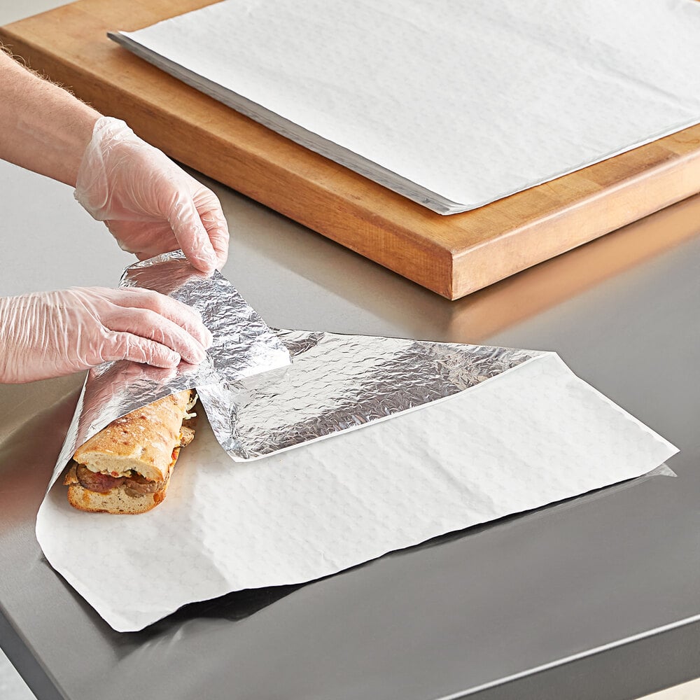Choice 18" x 18" Insulated Foil Sandwich Wrap Sheets - 500/Pack