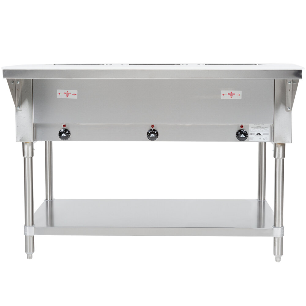 Advance Tabco HF-3-E Three Pan Electric Steam Table with Undershelf ...