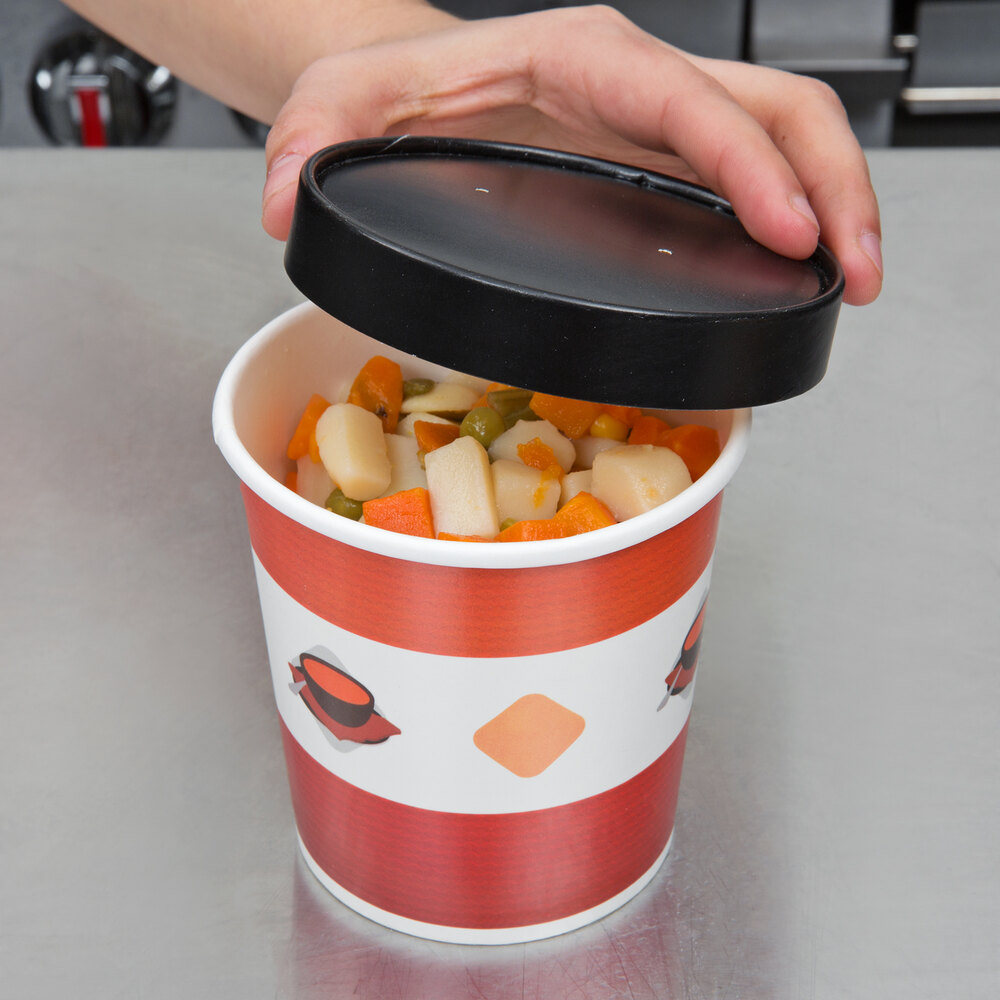 Choice 16 oz. Double Poly-Coated Paper Soup / Hot Food Cup with Vented ...