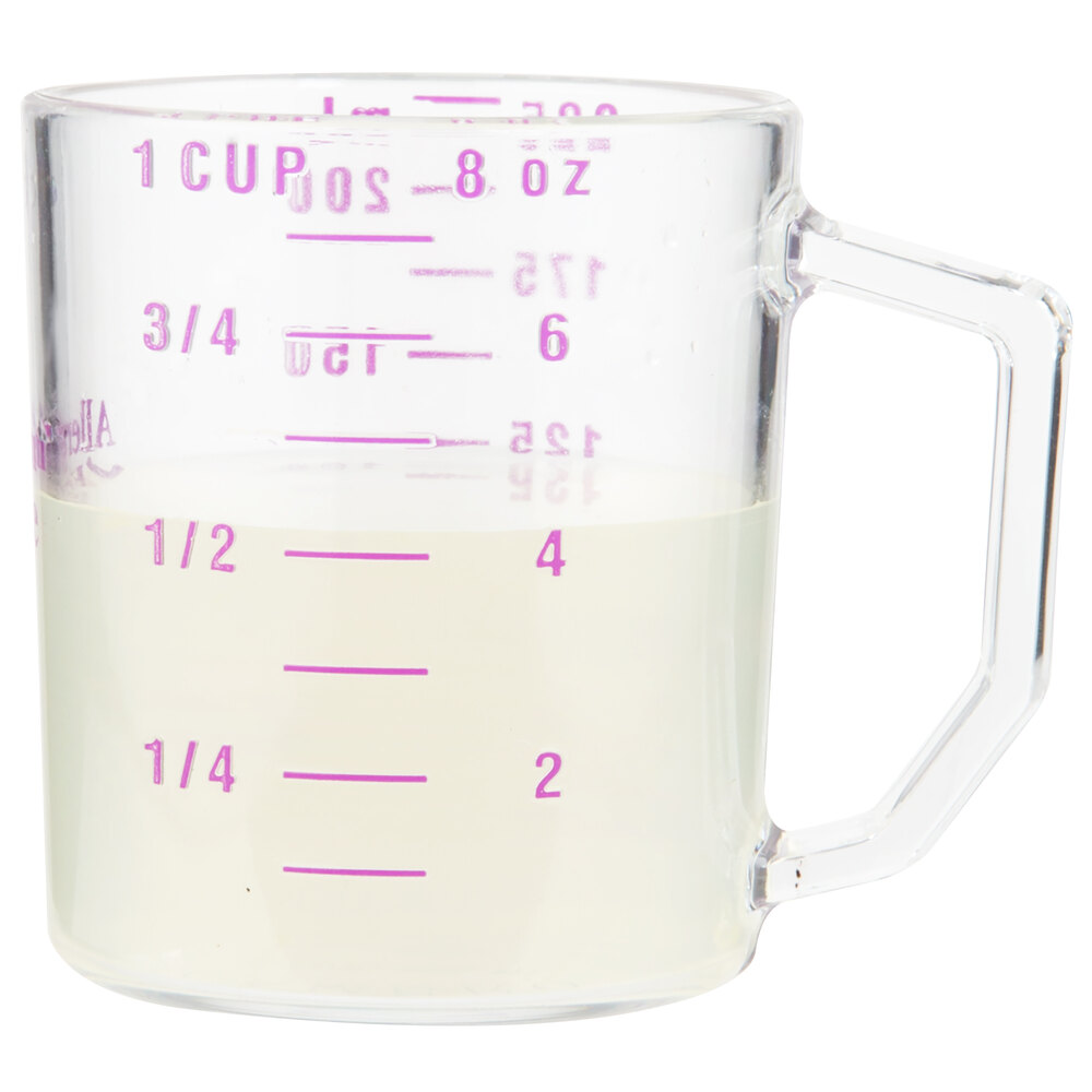 Cambro 25MCCW441 Camwear 1 Cup Purple Allergen Free Measuring Cup