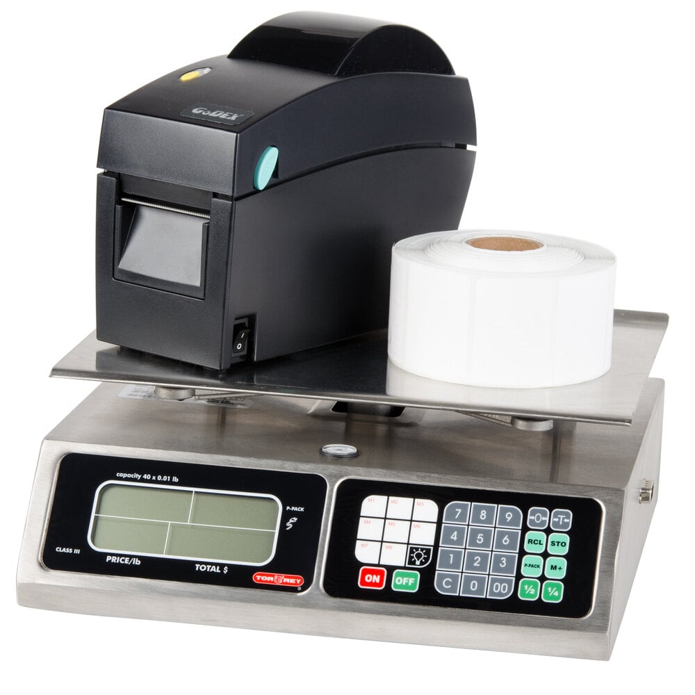 Tor Rey L-PC-40L 40 lb. Price Computing Scale with Thermal Printer Kit ...