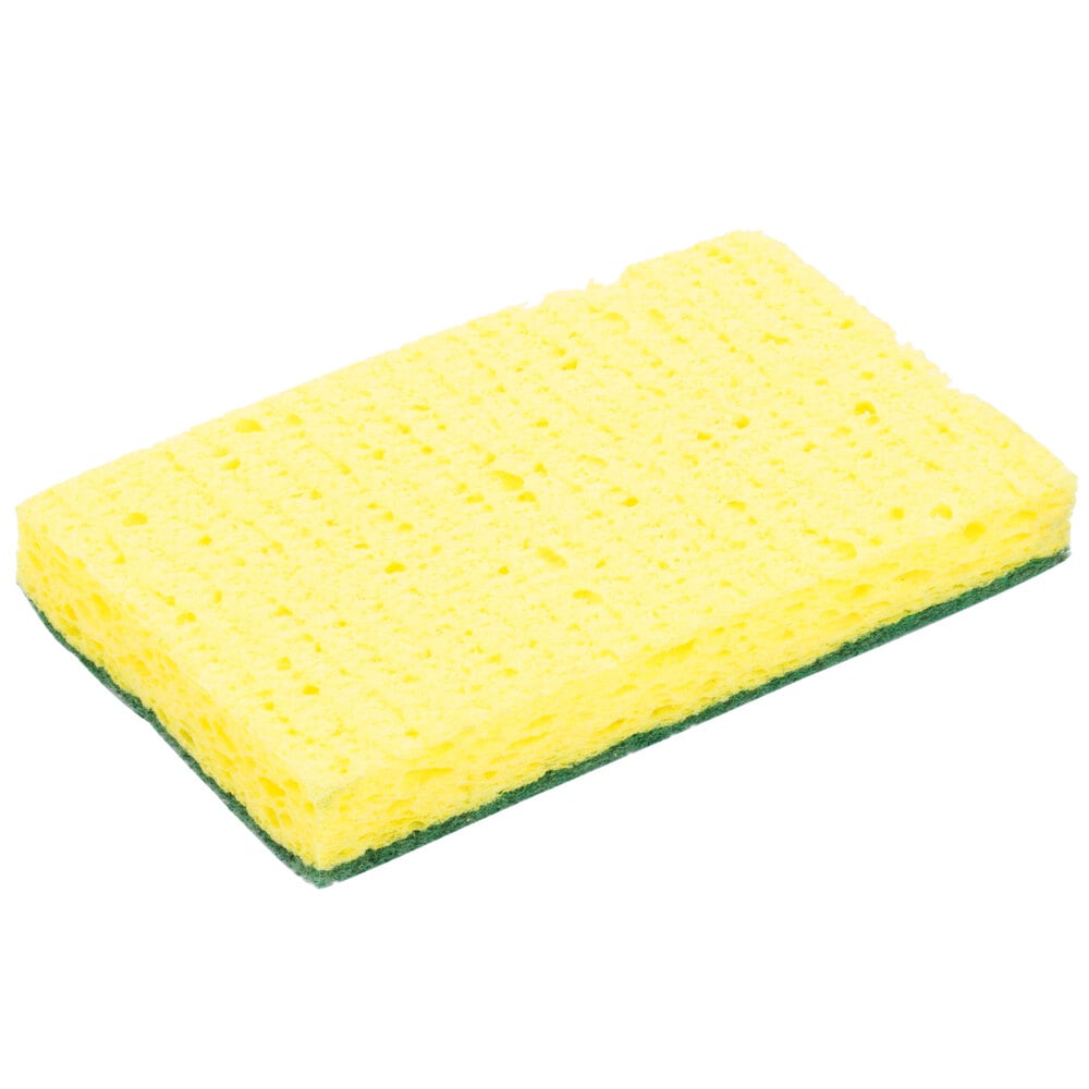 3M 74CC Scotch-Brite™ 6 1/8" x 3 5/8" Medium-Duty Scrub Sponge - 10/Pack