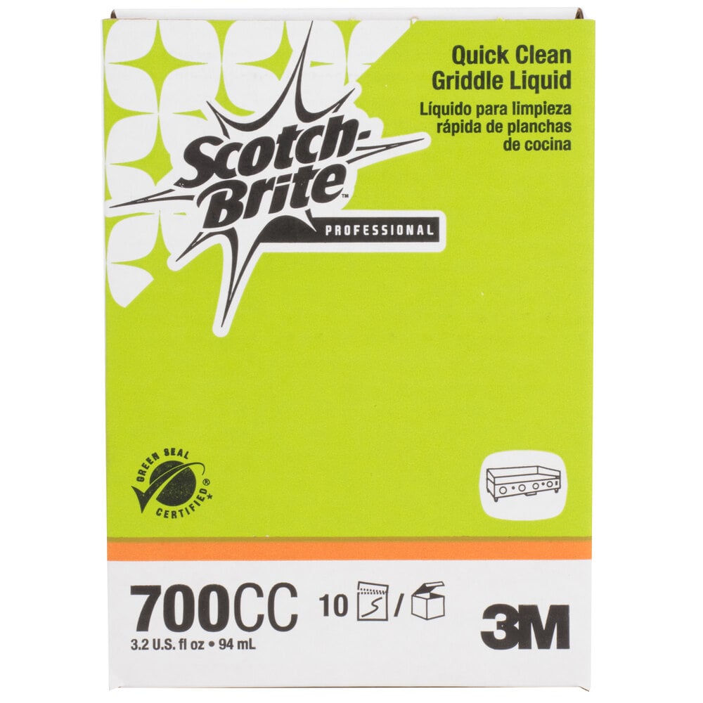 3M 700CC Scotch-Brite™ 3.2 oz. Liquid Griddle Quick Clean Packet - 40/Case