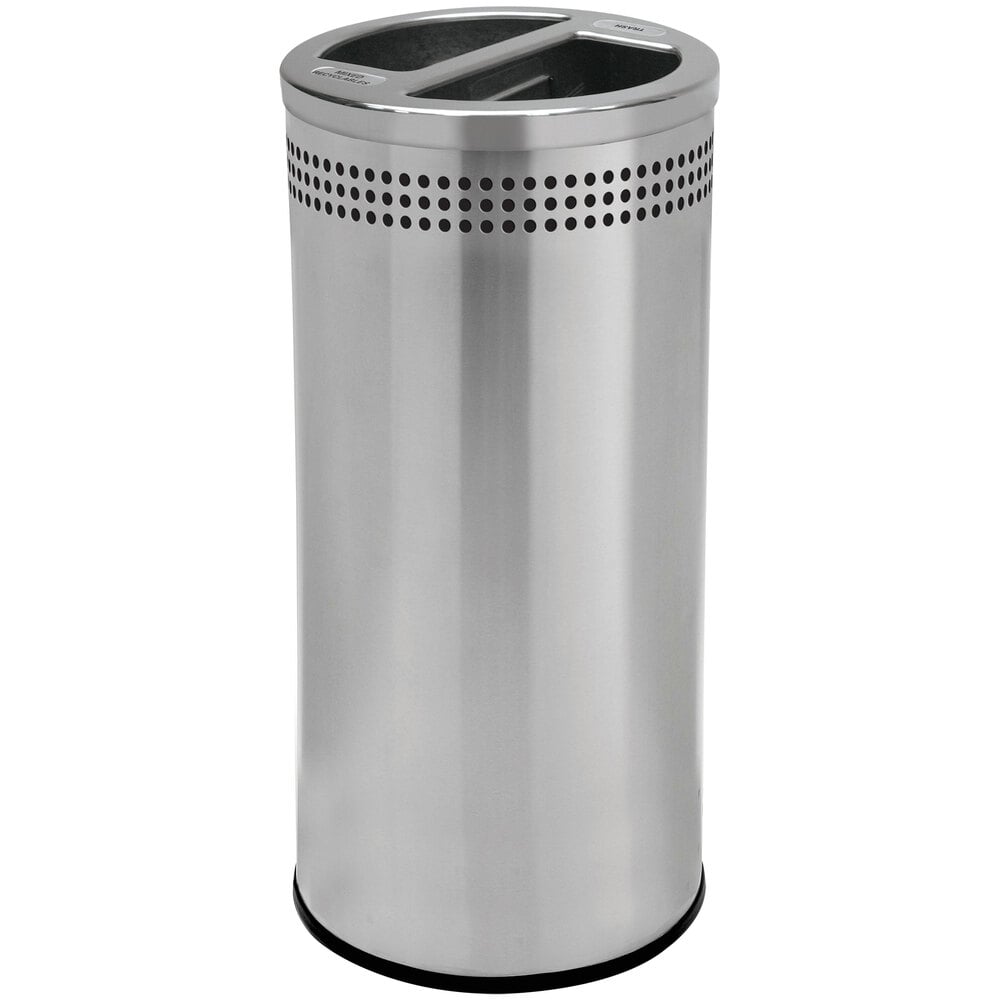 Commercial Zone 745829 Precision 20 Gallon Stainless Steel Round Trash ...
