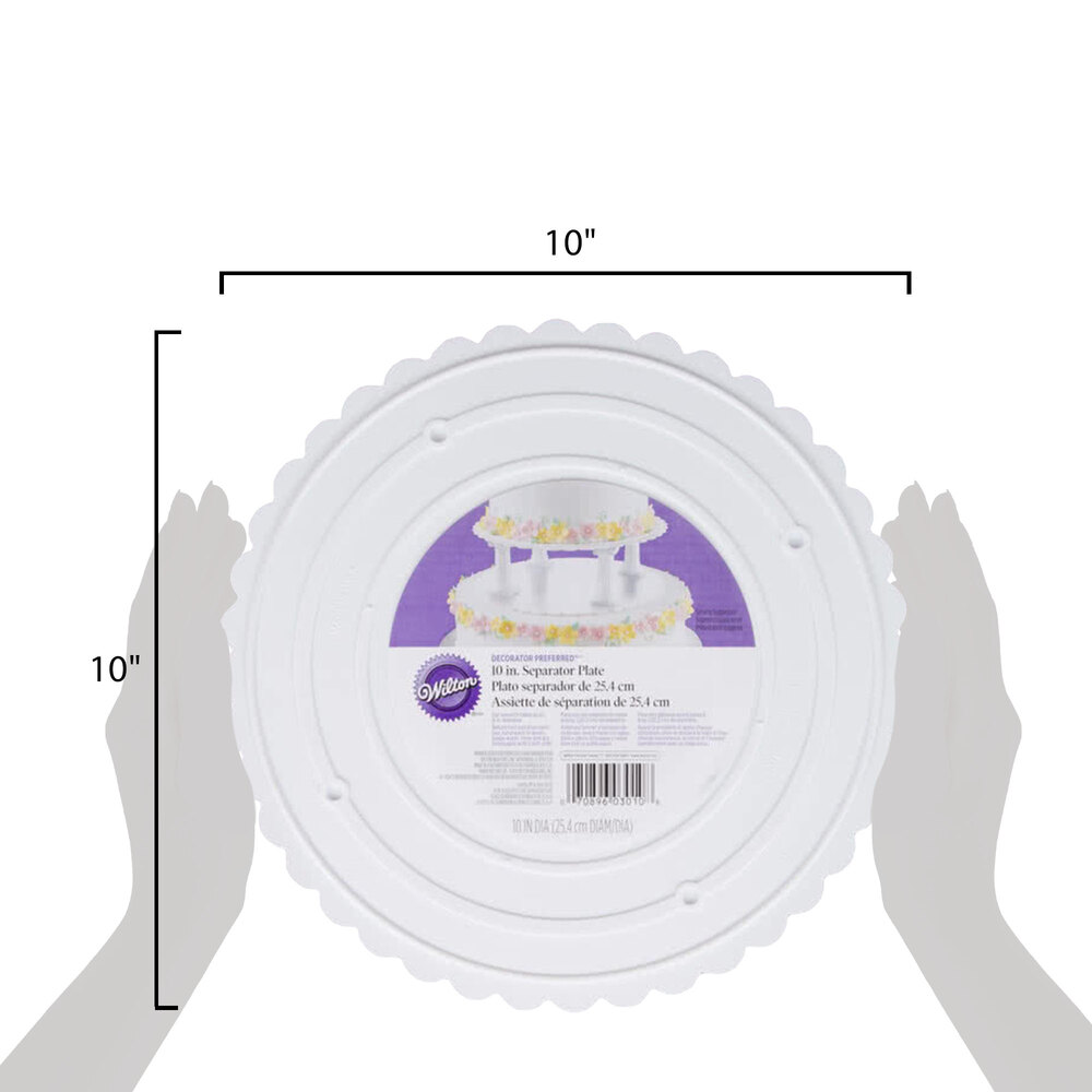 Wilton 302-10 Decorator Preferred Round Scalloped Edge Cake Separator ...