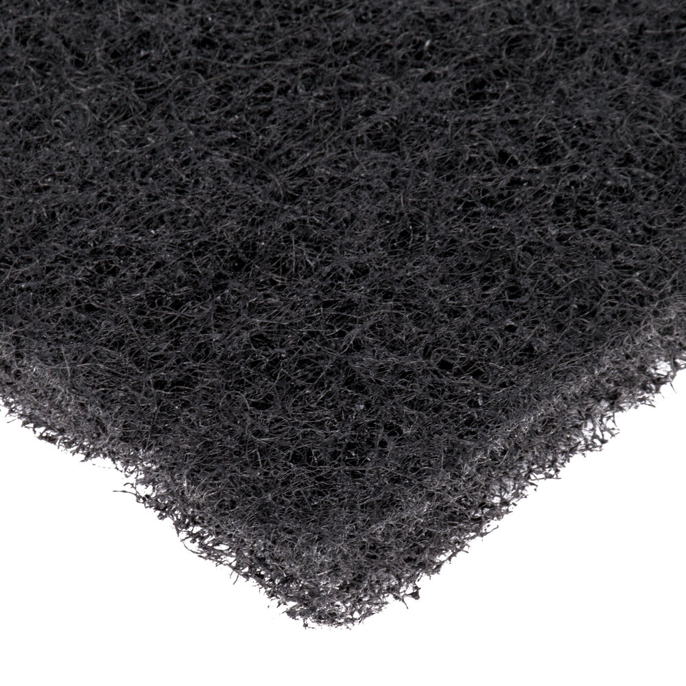 3M 7200 14" x 28" Black Stripping Pad - 10/Case