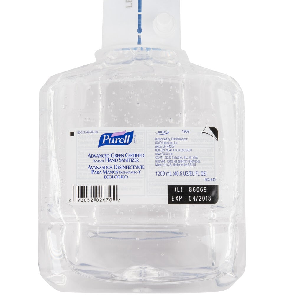Purell® 1903-02 LTX Advanced Green Certified 1200 mL Gel Instant Hand ...