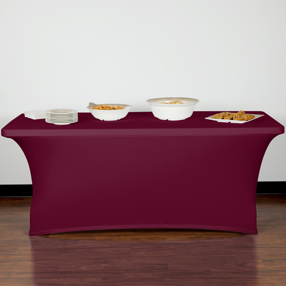 Snap Drape CN420CV30630046 Contour Cover 72" x 30" Burgundy Spandex ...