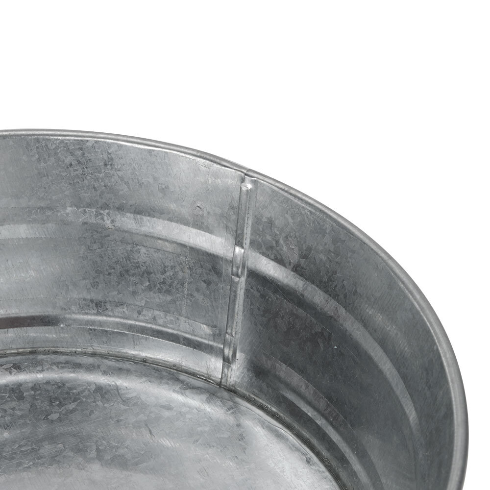 Galvanized Tub | American Metalcraft MTUB10 10" x 3" Round Galvanized ...