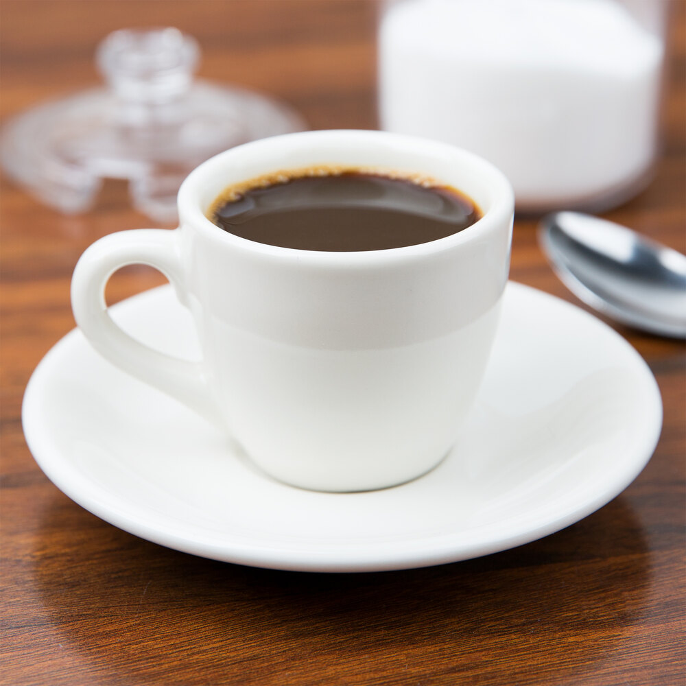 Tuxton TRE-035 Reno / Nevada 3.5 oz. Eggshell China Espresso Cup - 36/Case