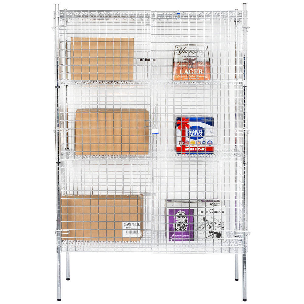 Regency NSF Chrome Wire Security Cage - 18" x 48" x 61"