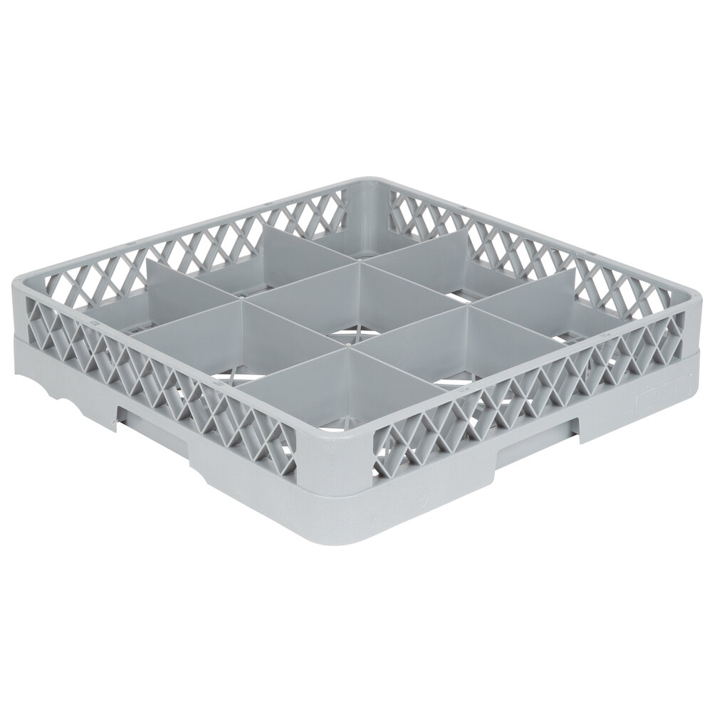 Noble Products 9-Compartment Gray Full-Size Glass Rack