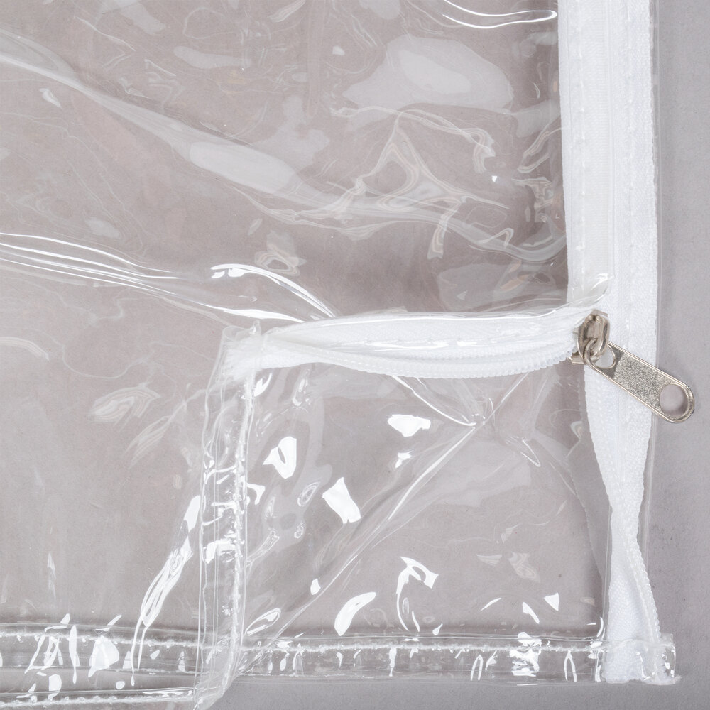 Regency 63" Clear 8 Mil Full-Size Plastic Bun Pan Rack Cover with 3 Zippers