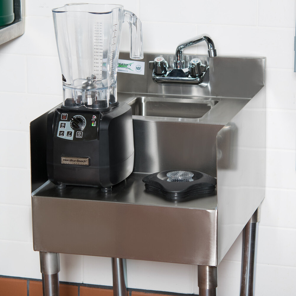 Regency 18" x 23" Stainless Steel Blender Station with Dump Sink