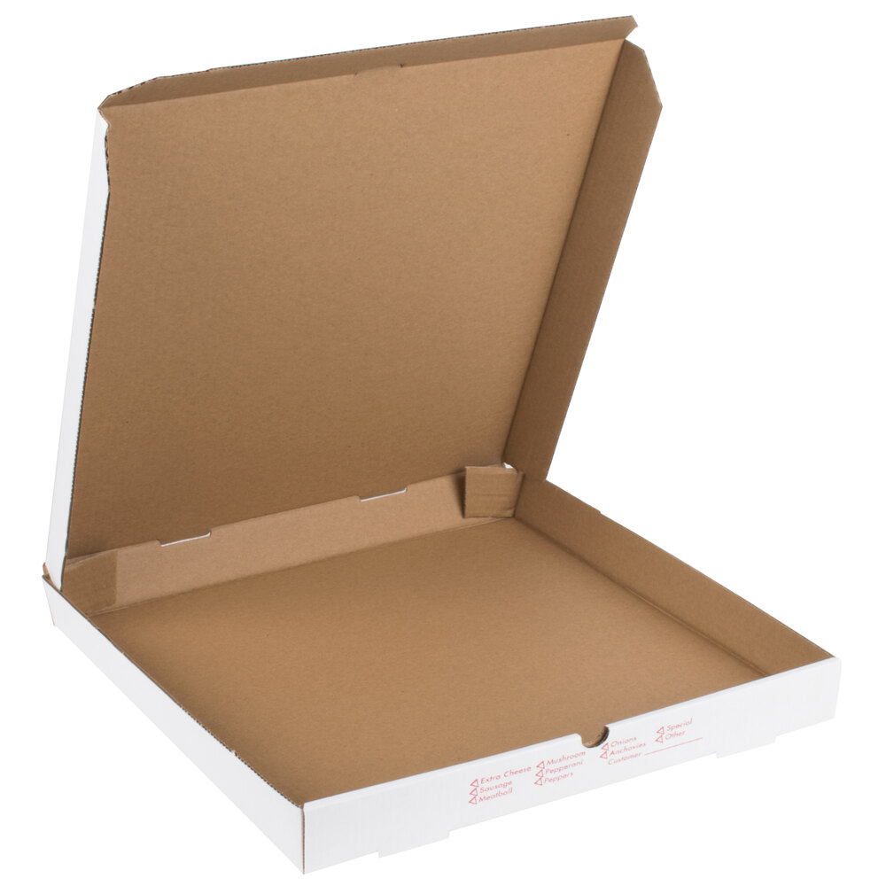18 X 18 X 1 7 8 White Corrugated Pizza Box 50 Case