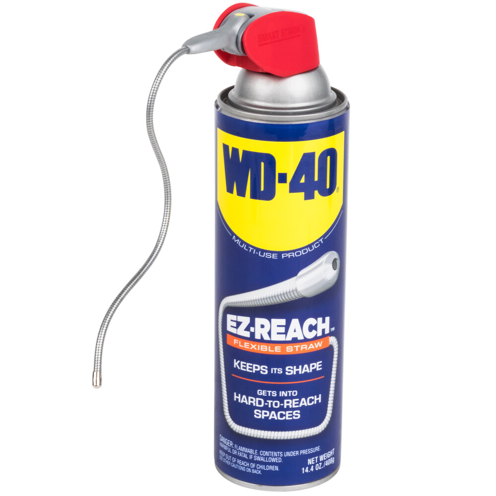 WD-40 490194 14.4 oz. EZ-Reach Spray Lubricant with Flexible Straw