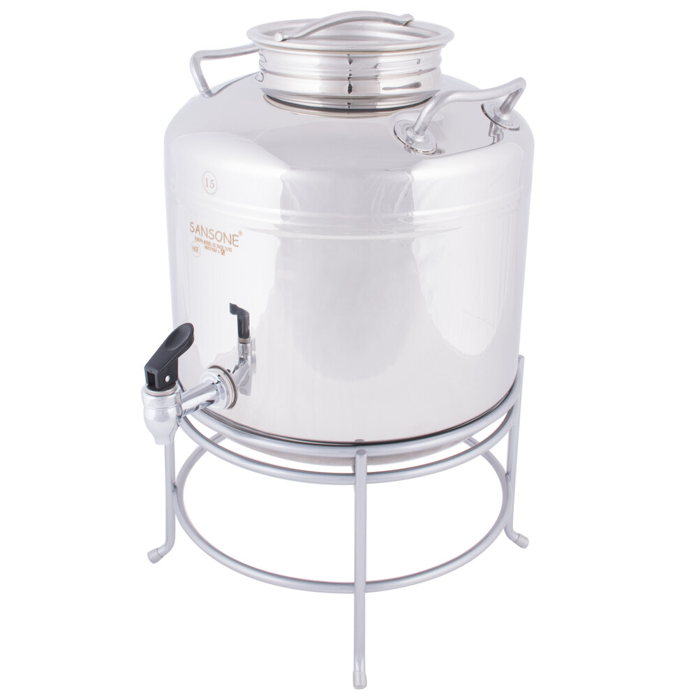Cal-Mil 3497-3-55 Stainless Steel 3 Gallon Beverage Dispenser with Wire ...