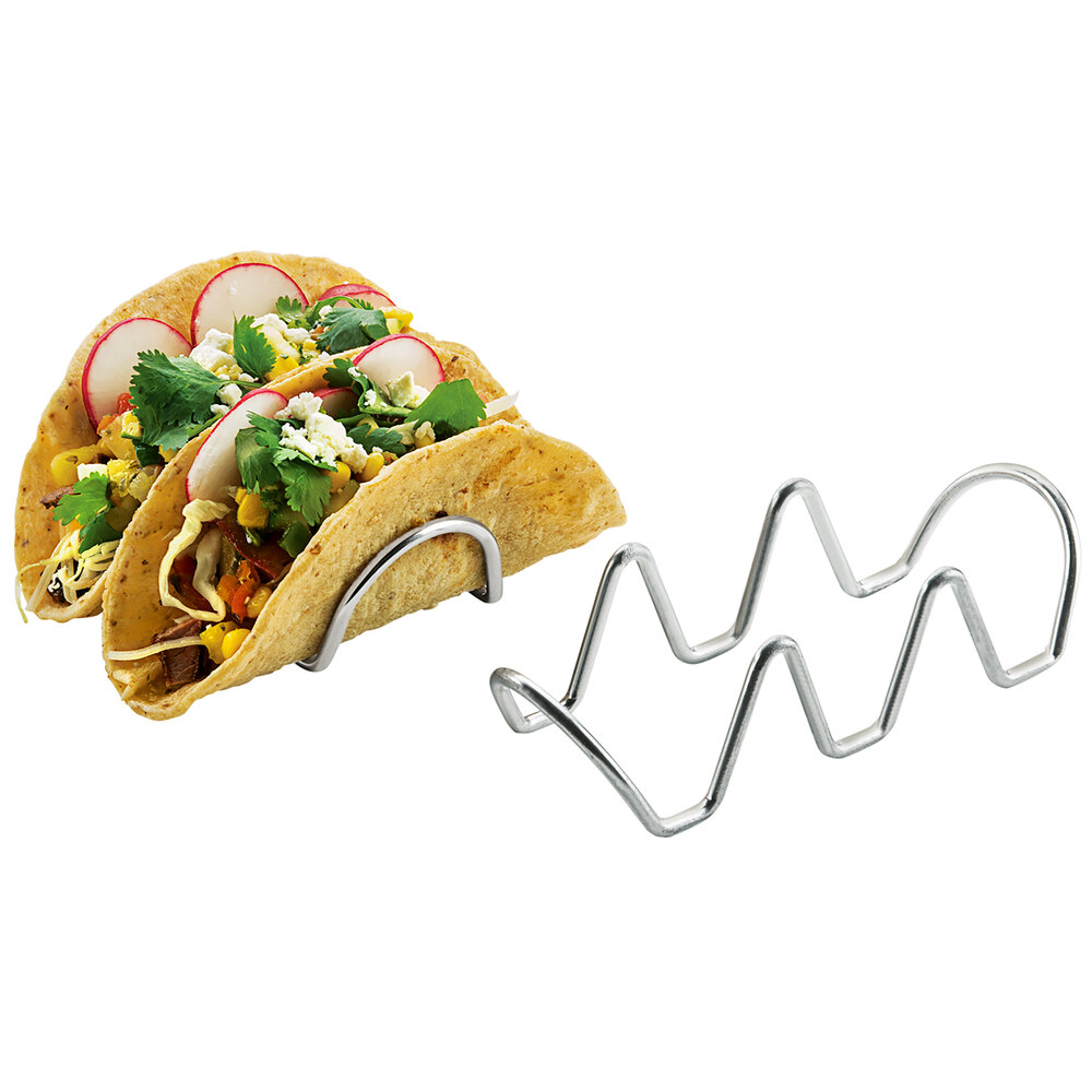 Cal-Mil 3476-3 3 Compartment Stainless Steel Mini Taco Holder - 6 1/2 ...