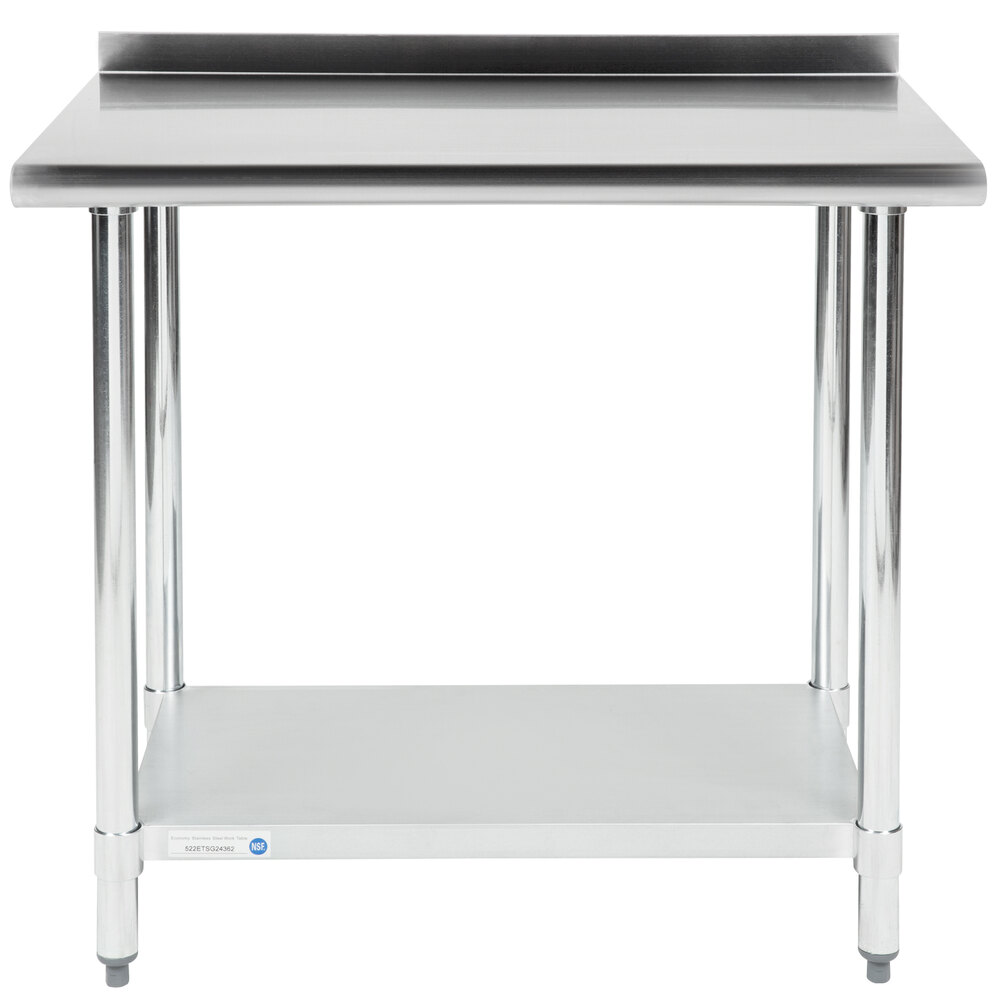 Steelton 24" x 36" 18 Gauge 430 Stainless Steel Work Table with ...
