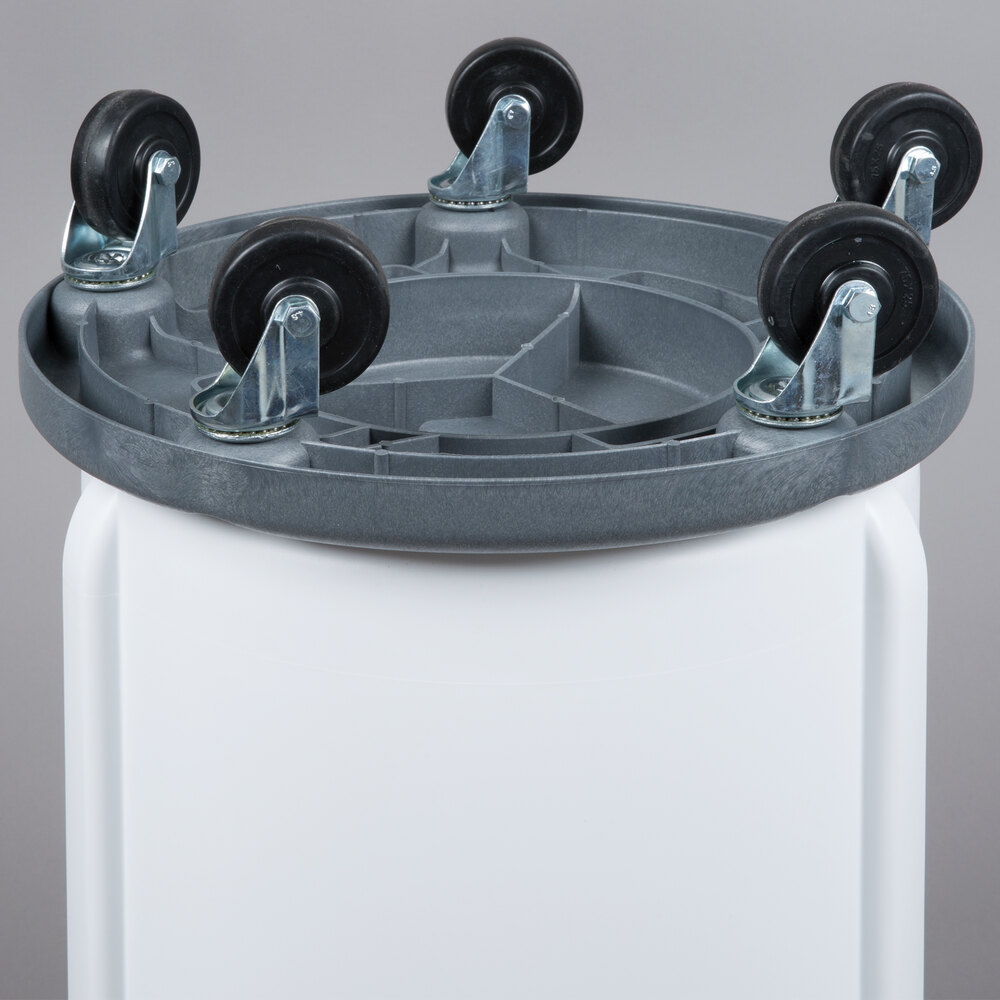 Rubbermaid BRUTE 20 Gallon White Ingredient Bin / Trash Can, Lid, and ...