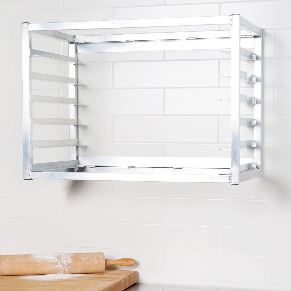 Channel AWM-6 6 Pan Side Load Wall Mount Sheet / Bun Pan Rack - Assembled