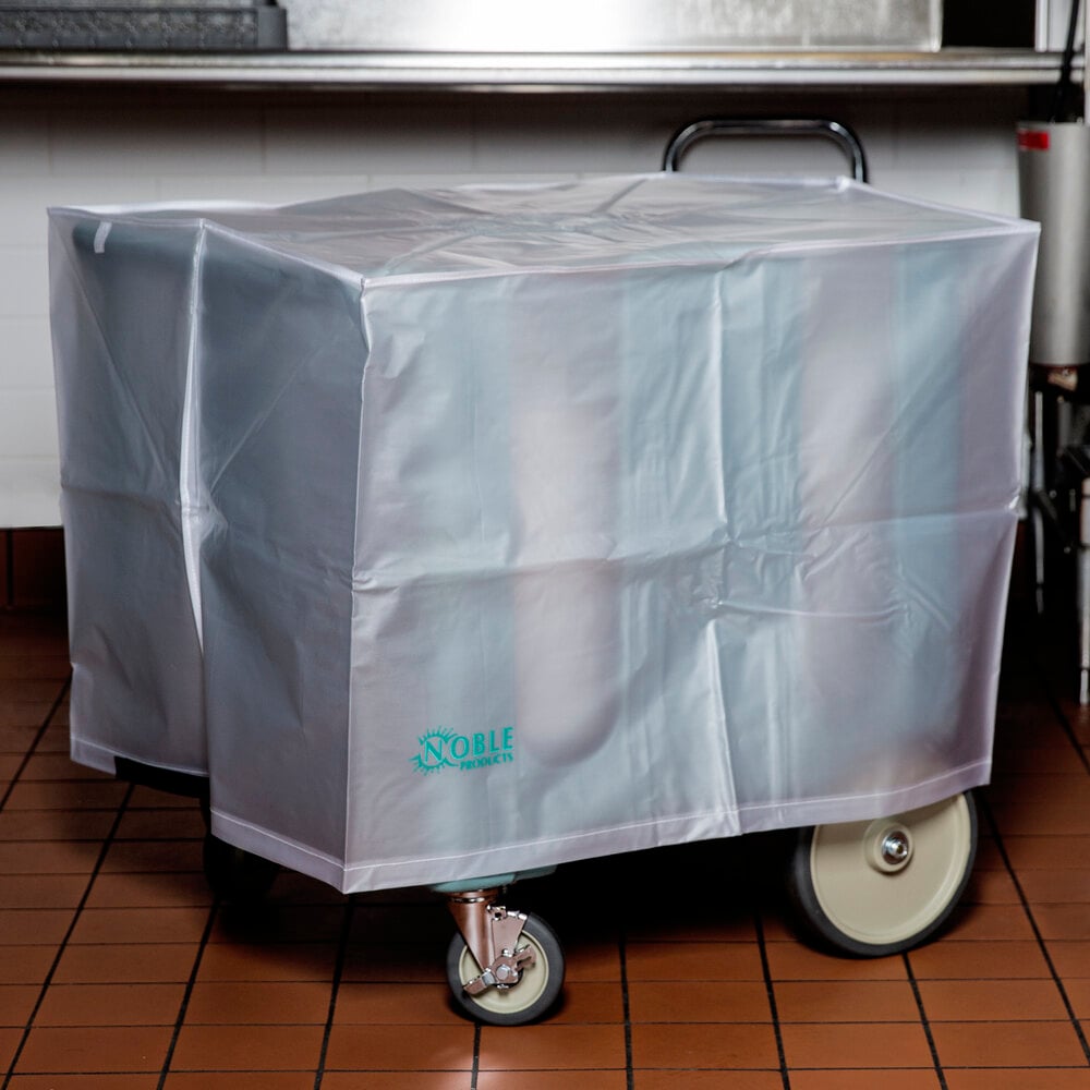 Noble Products 33" x 29" x 25" Translucent Medium Vinyl Dish Dolly Cover