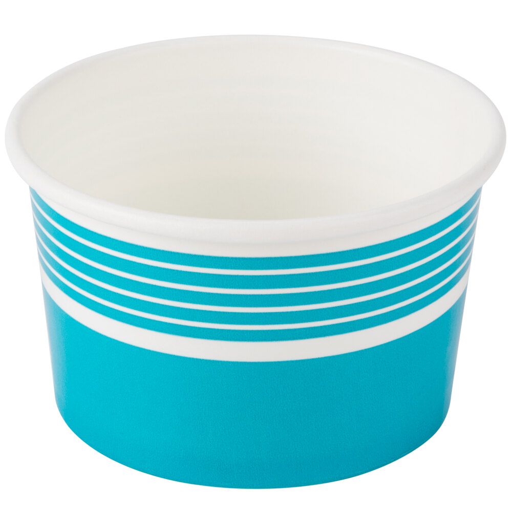 Choice 8 oz. Blue Paper Frozen Yogurt Cup - 1000/Case