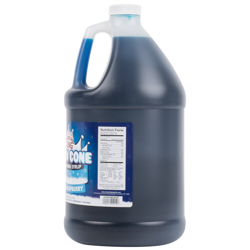 Carnival King 1 Gallon Blue Raspberry Snow Cone Syrup