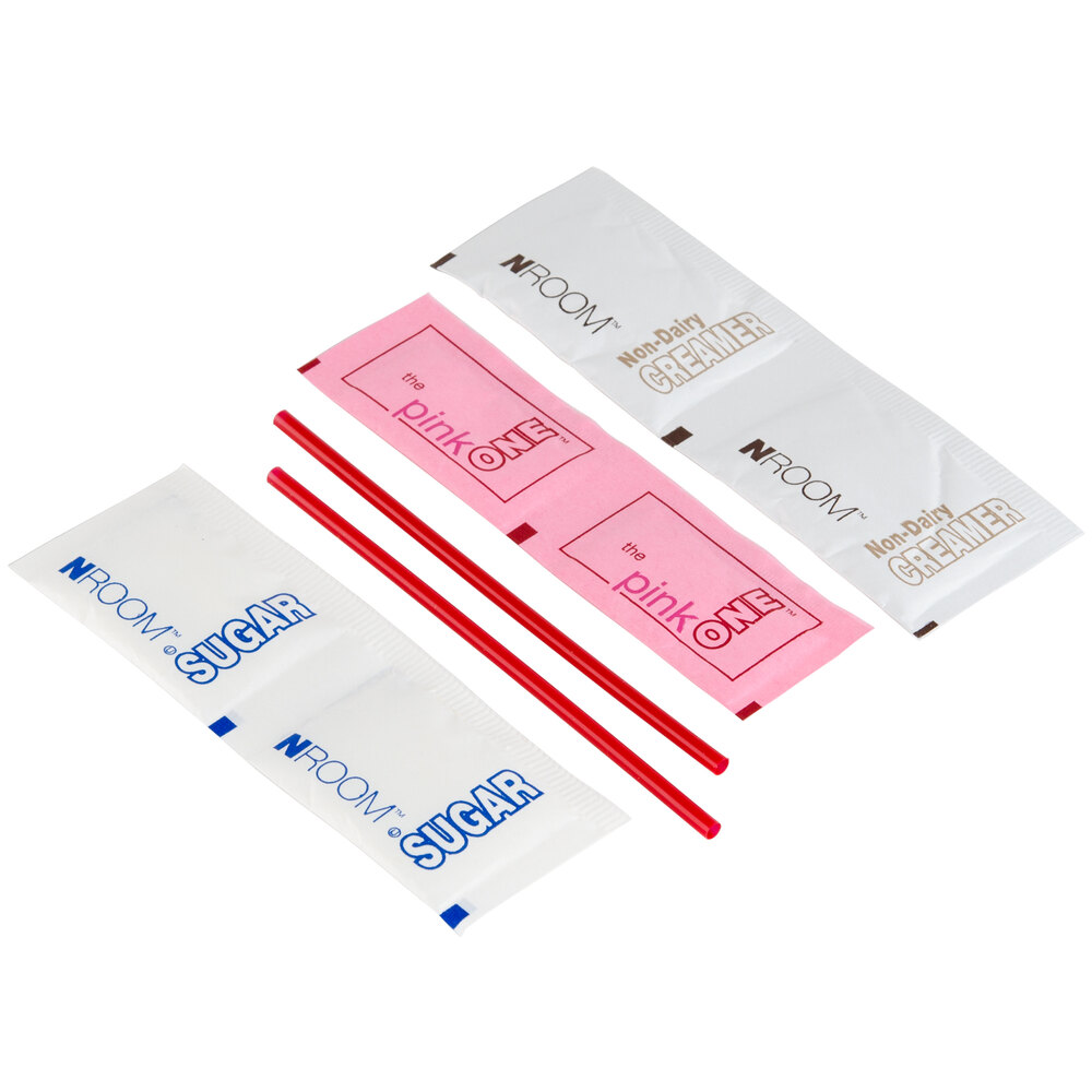 Double Serving Hot Beverage Condiment Kit with Decorated "NRoom ...