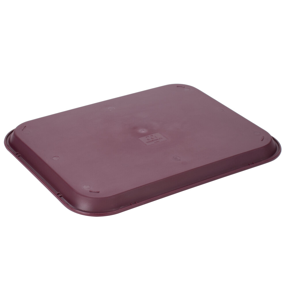 GET FT-18-BU 14" x 17 1/2" Burgundy Plastic Fast Food Tray - 12/Case