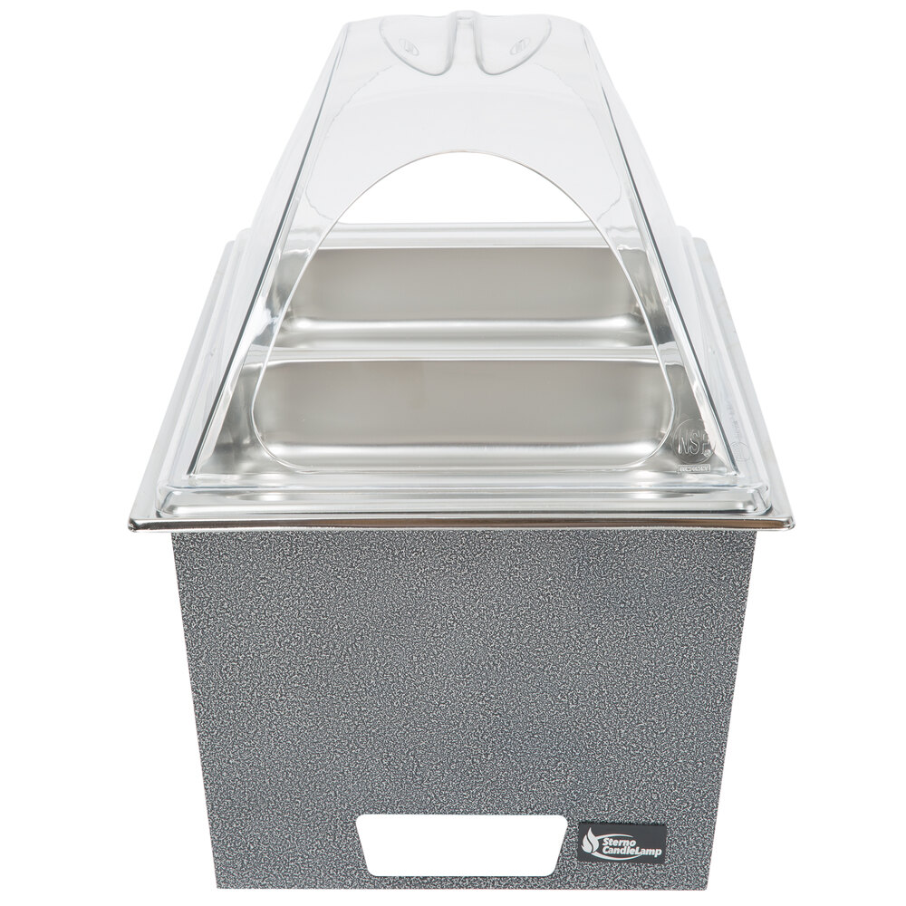 Sterno Products Silver Vein Stackable Chafer with Clear Dome Cover and ...