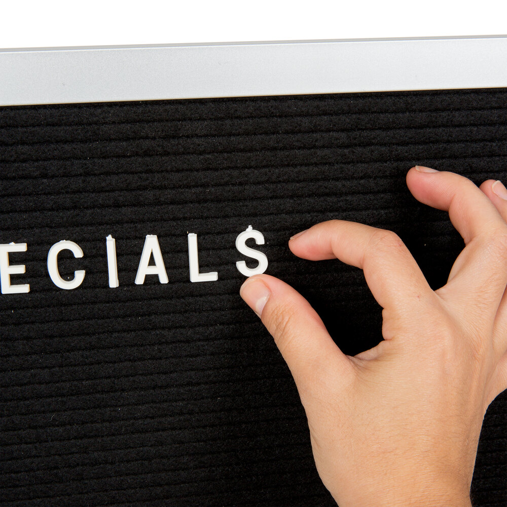 Aarco BOFD3024L 30" x 24" Black Felt Open Face Vertical Indoor Message ...