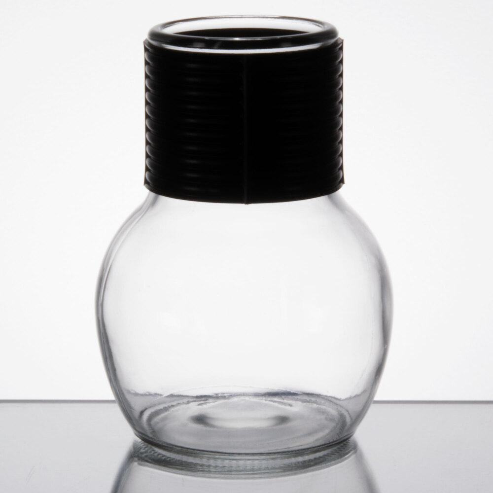 Libbey 5065 11.5 oz. Glass Hottle Server with Black Band - 24/Case