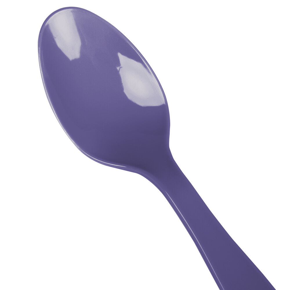 Creative Converting 010555B 6 1/8" Purple Heavy Weight Plastic Spoon ...