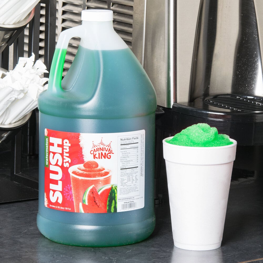 Carnival King 1 Gallon Watermelon Slushy Syrup