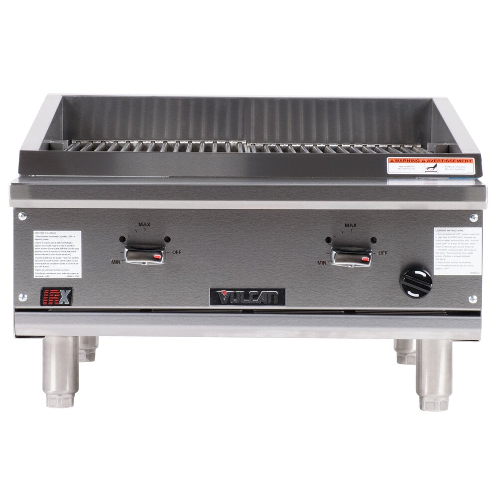 Vulcan VTEC25 Natural Gas 25" Infrared Charbroiler - 44,000 BTU
