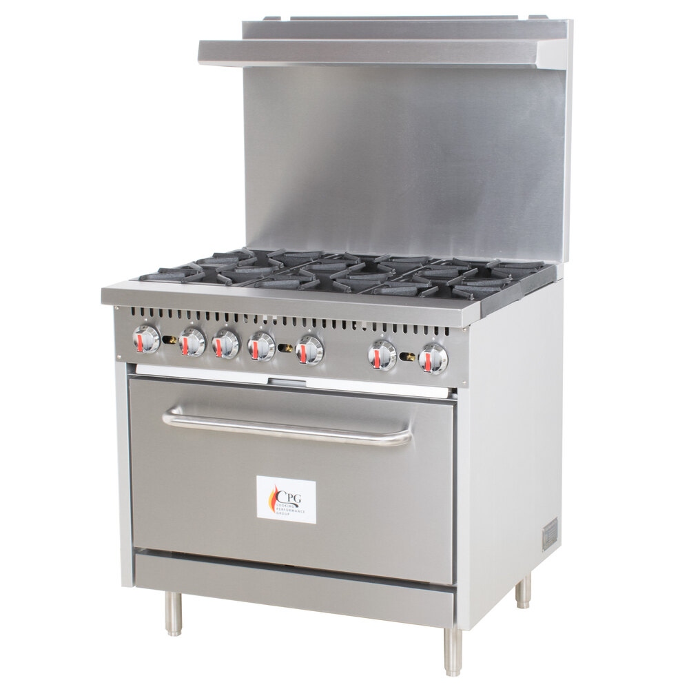 Cooking Performance Group S36-L Liquid Propane 6 Burner 36" Range with ...