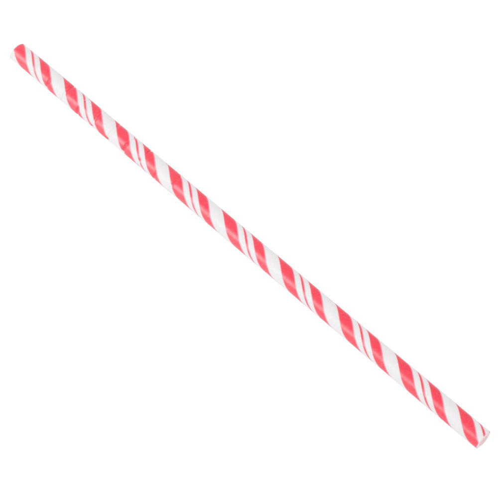 Creative Converting 051151 7 3/4" Jumbo Classic Red / White Stripe ...