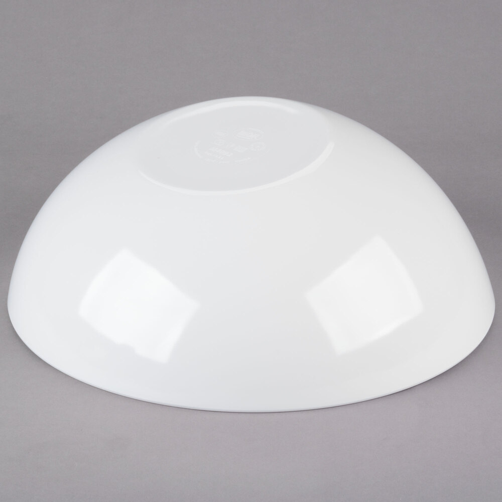 Tablecraft M4094WH Sierra 5 Qt. White Extra Large Round Melamine Bowl