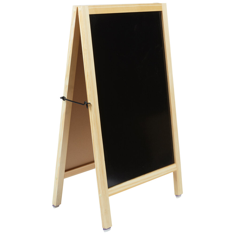 Choice A-Frame Marker Board Sidewalk Sign - Natural Oak Wood - 20" x 34"