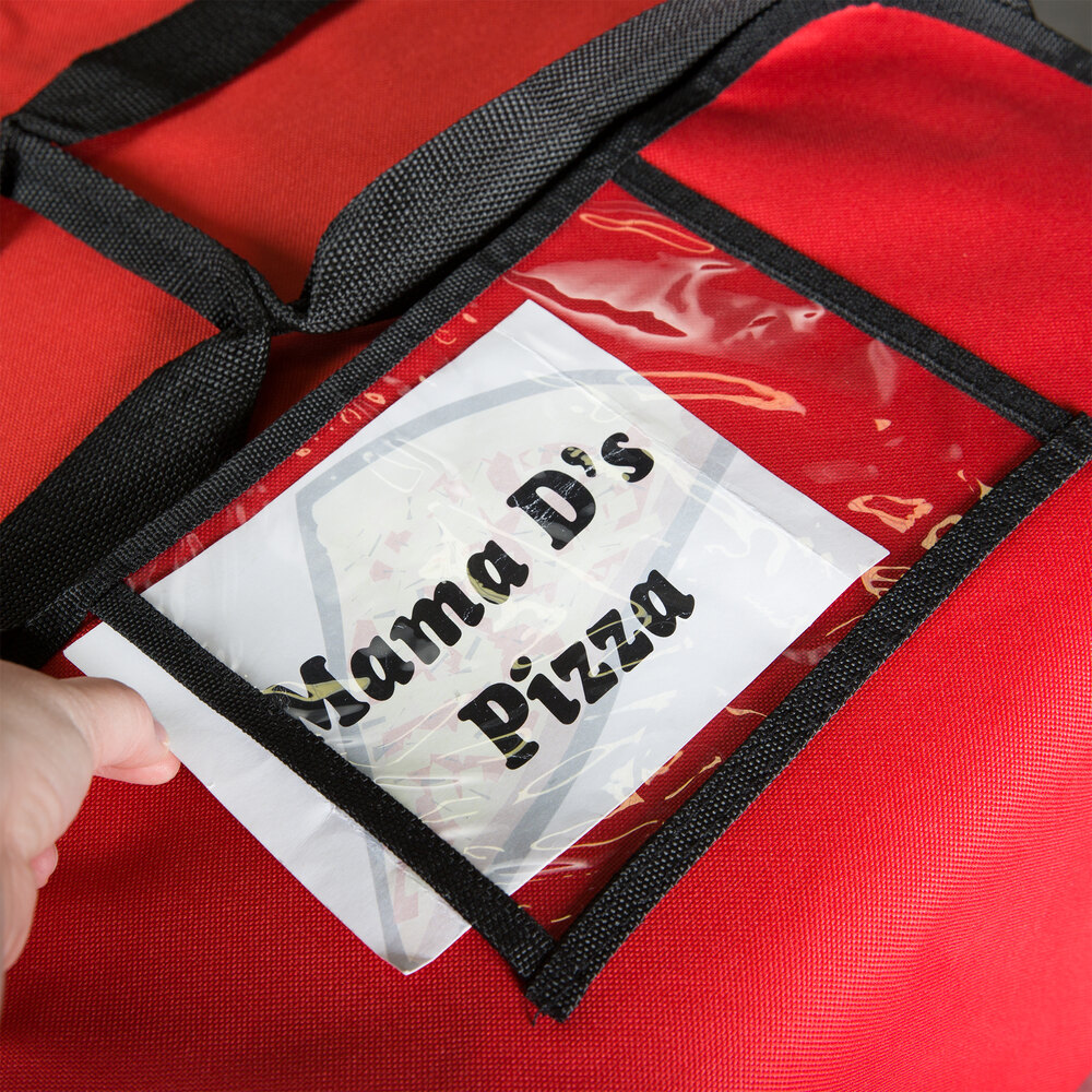 Choice Soft-Sided Insulated Pizza Delivery Bag, Red Nylon, 16" x 16" x ...