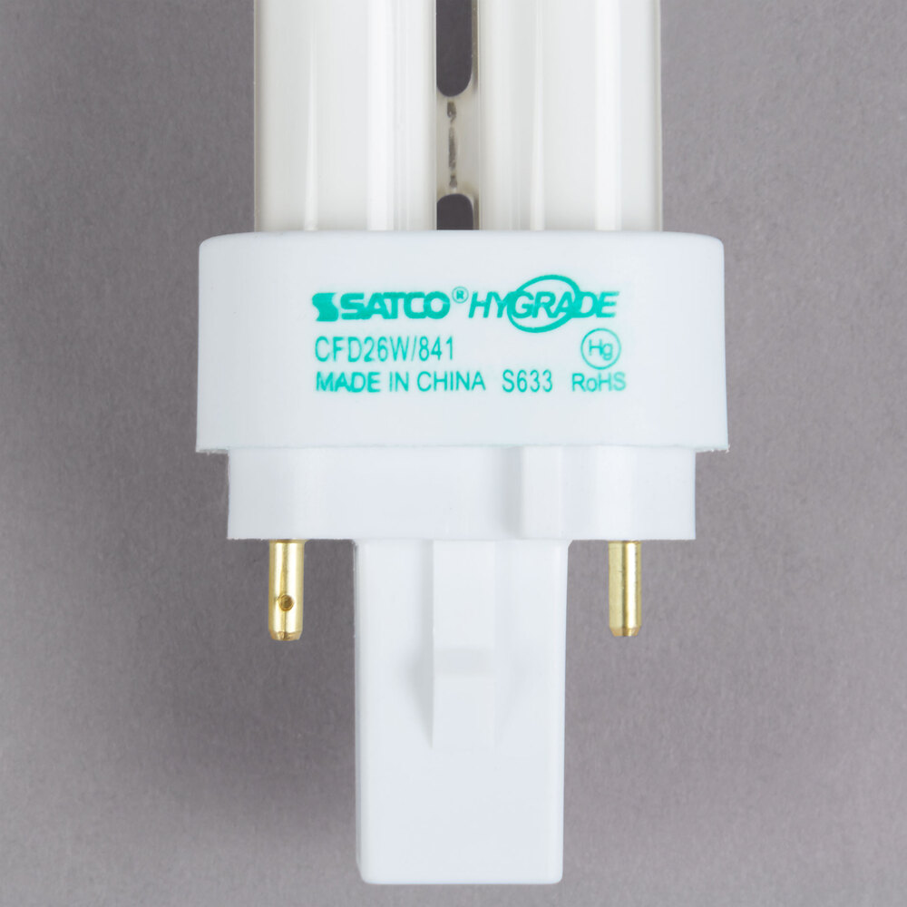Satco S8328 HyGrade 26 Watt Cool White Pin Based Compact Fluorescent ...