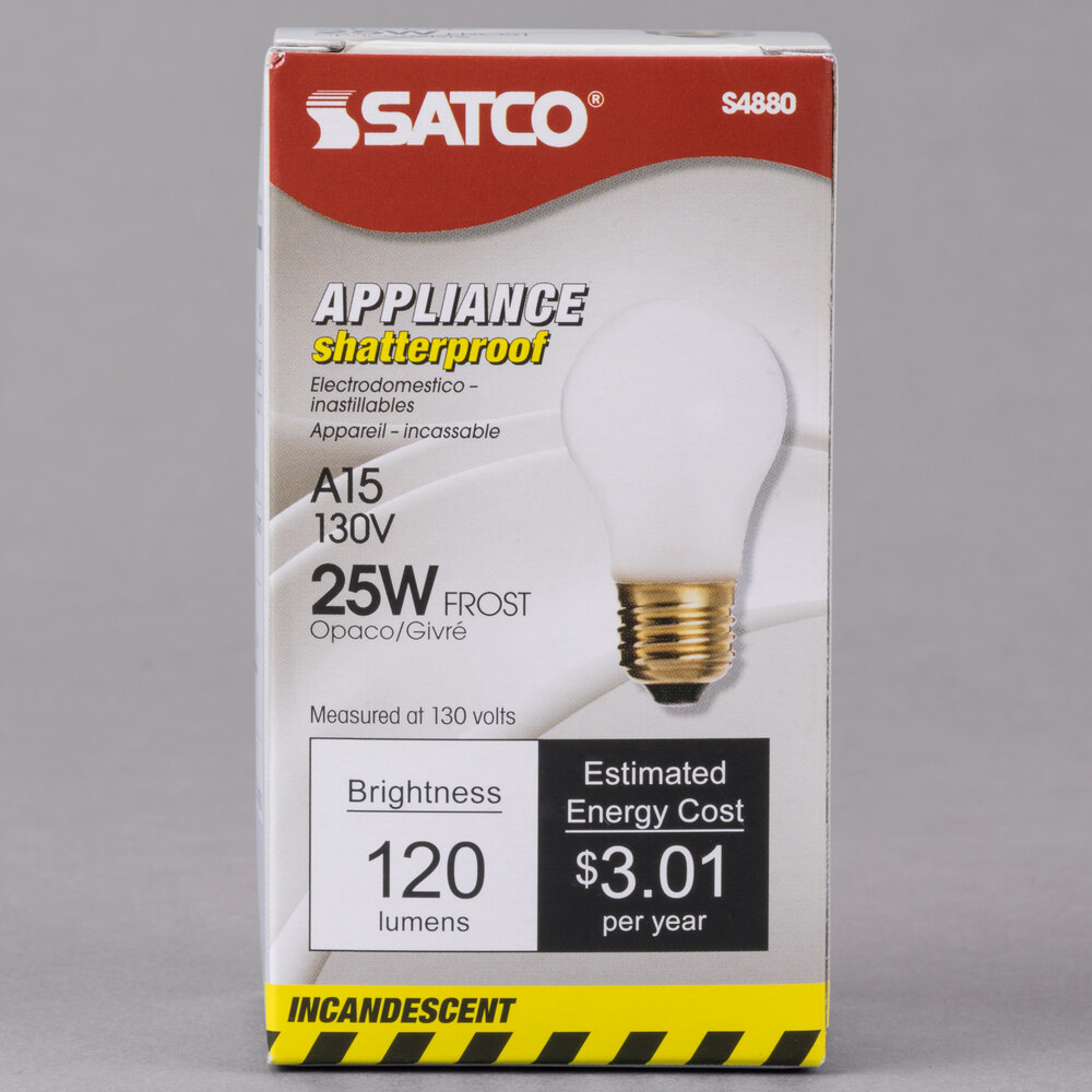 Satco S4880 25 Watt Frosted Shatterproof Finish Incandescent Rough ...