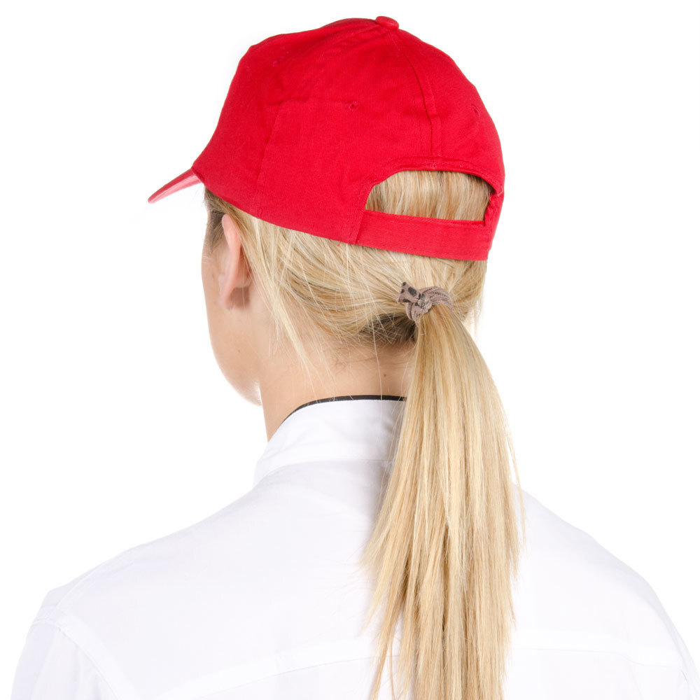 Choice Red 6-Panel Chef Cap