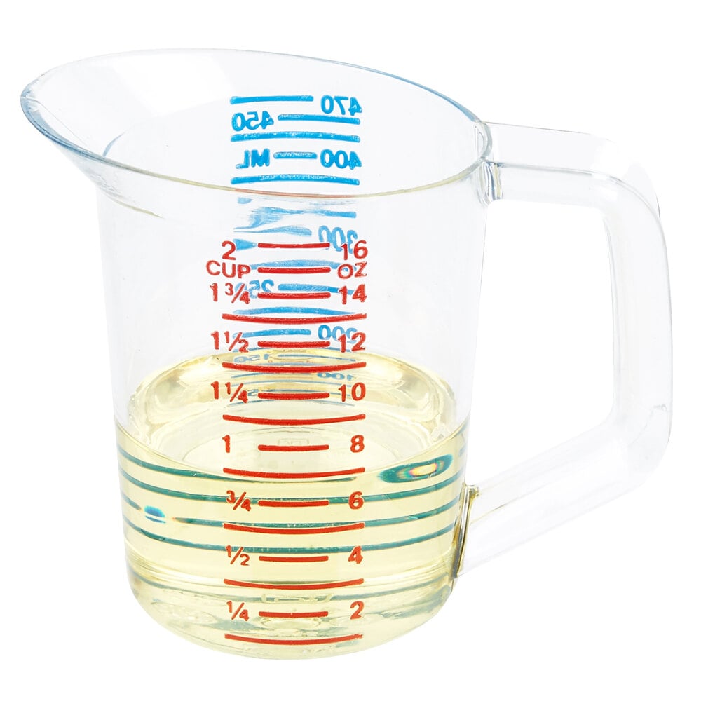Rubbermaid FG321500CLR Bouncer 1 Pint Polycarbonate Plastic Measuring Cup