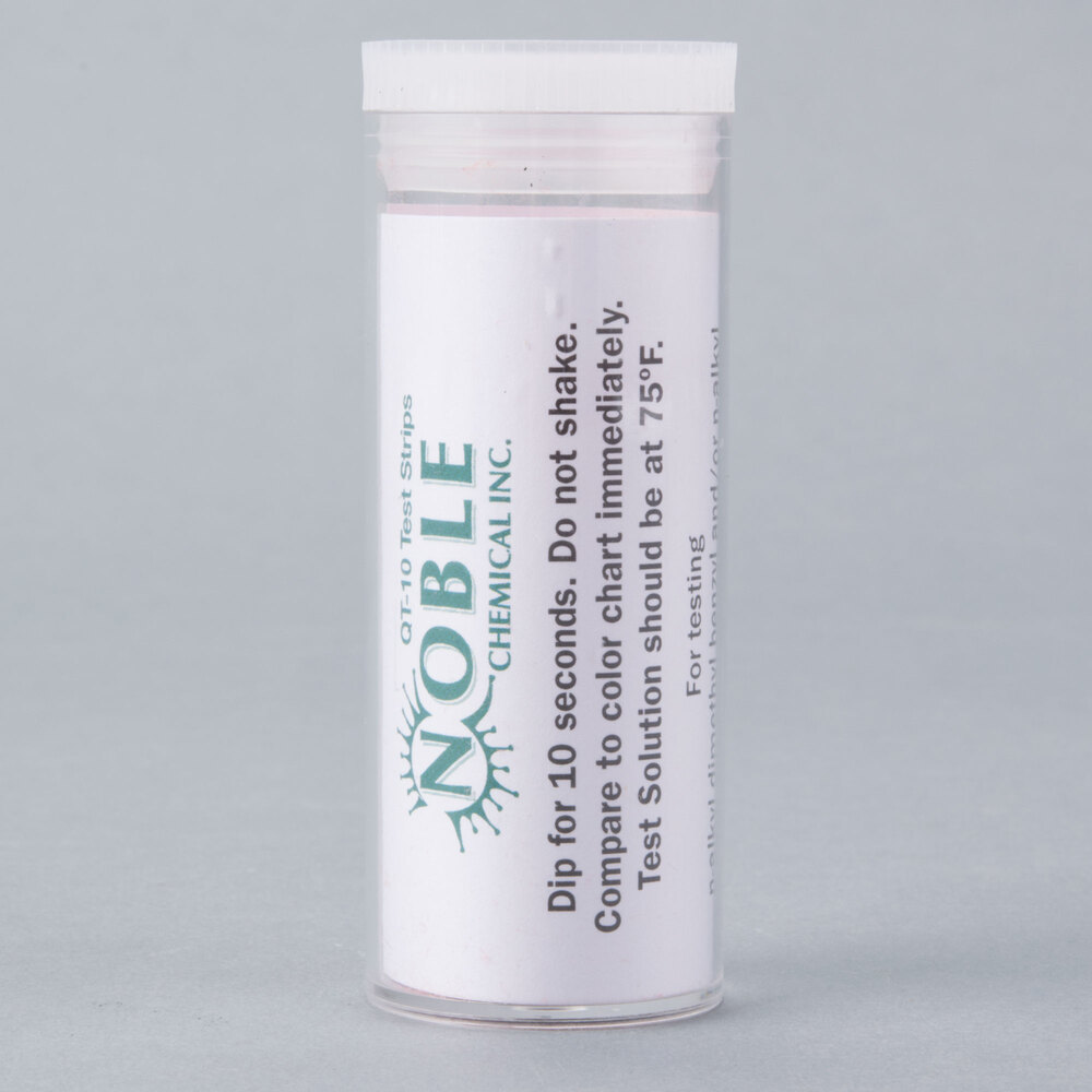 Noble Chemical QT-10 Quaternary Test Strips - 100 Count Vial